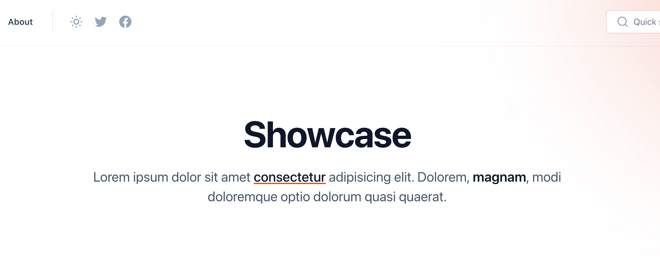 Configure the showcase page